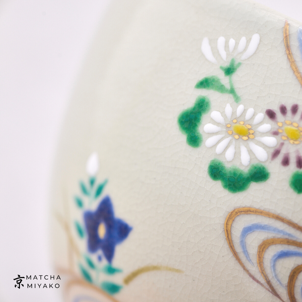 Kiyomizu-yaki Chawan - Japanese Teabowl, Four Seasons pattern – Matcha ...