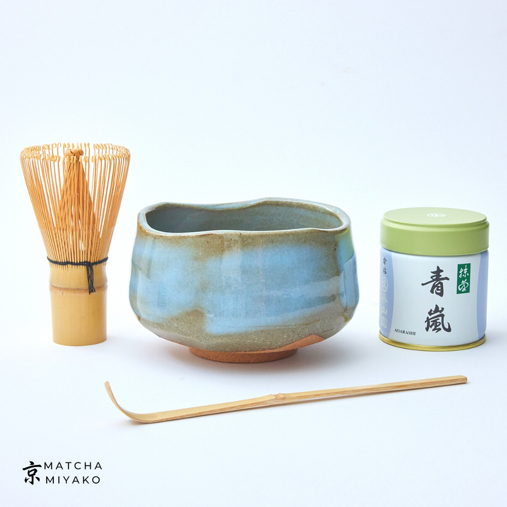 Japanese Matcha Tea Set - Brown-blue – Matcha Miyako Webshop